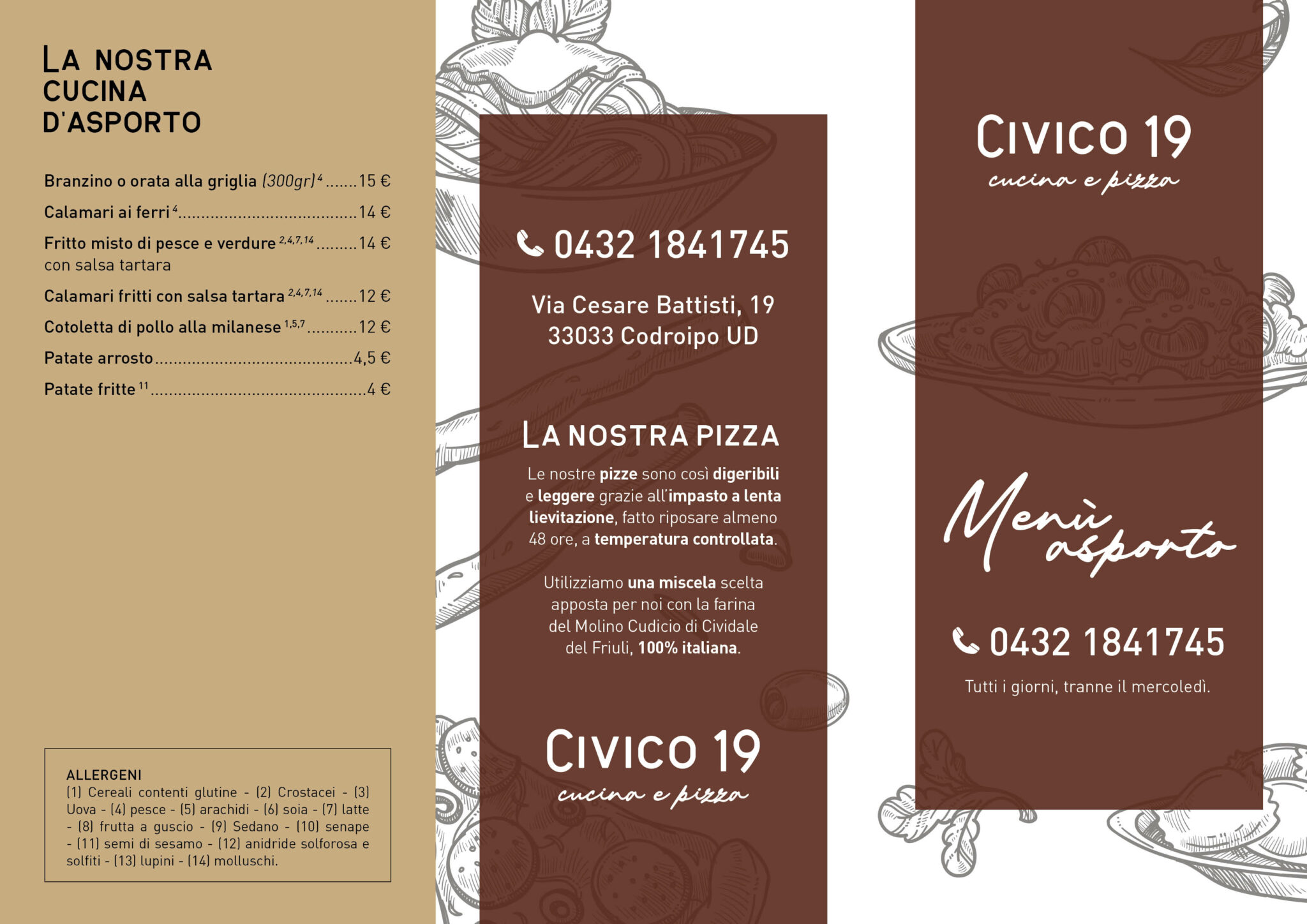 Menu d'asporto - Ristorante Pizzeria a Codroipo - Carne e pesce ...